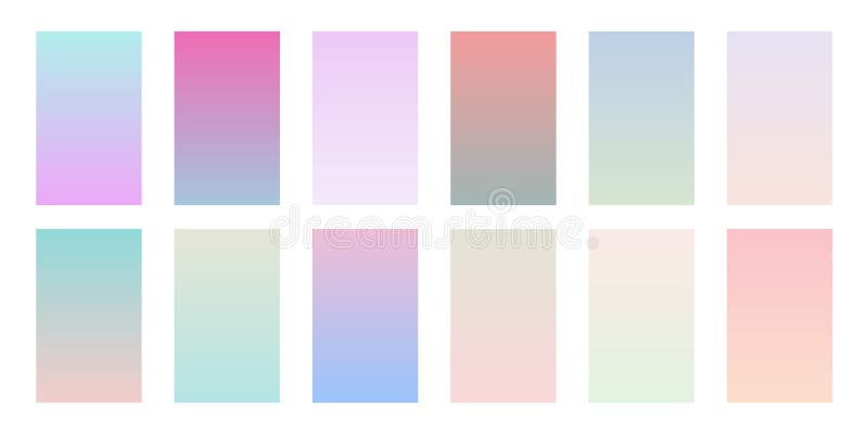 Set of Soft Pastel Color Palette Poster for UI or UX Backdrop Stock ...