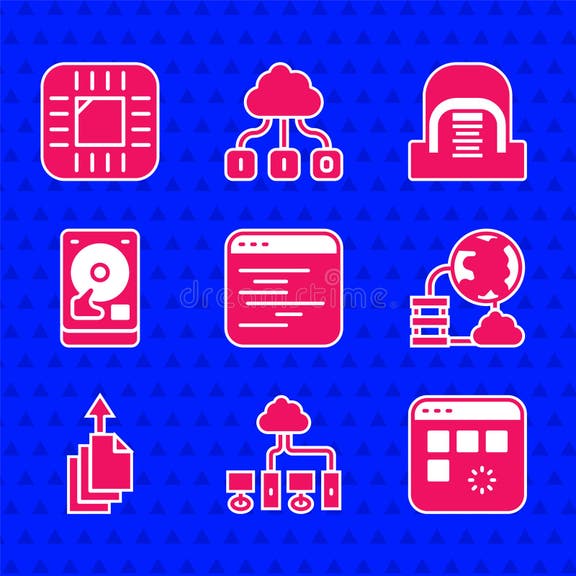 Set Software, Computer Network, Loading Data Window, Network Cloud Connection, Data Export, Hard ...