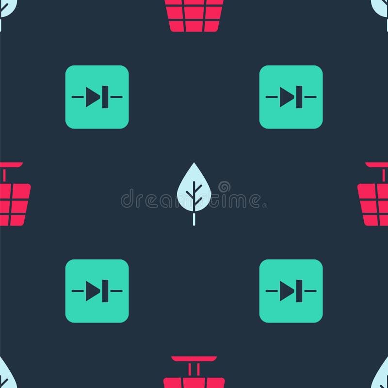 Set Solar Energy Panel, Leaf Eco Symbol and Diode in Electronic Circuit ...