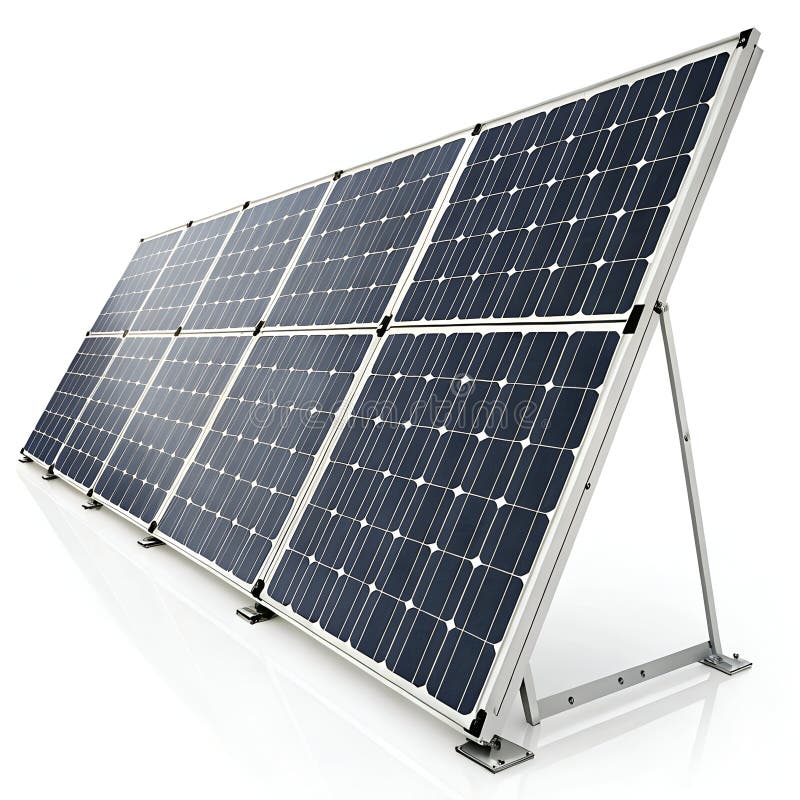 Set of Solar Plates Isolated on White Background Stock Illustration ...