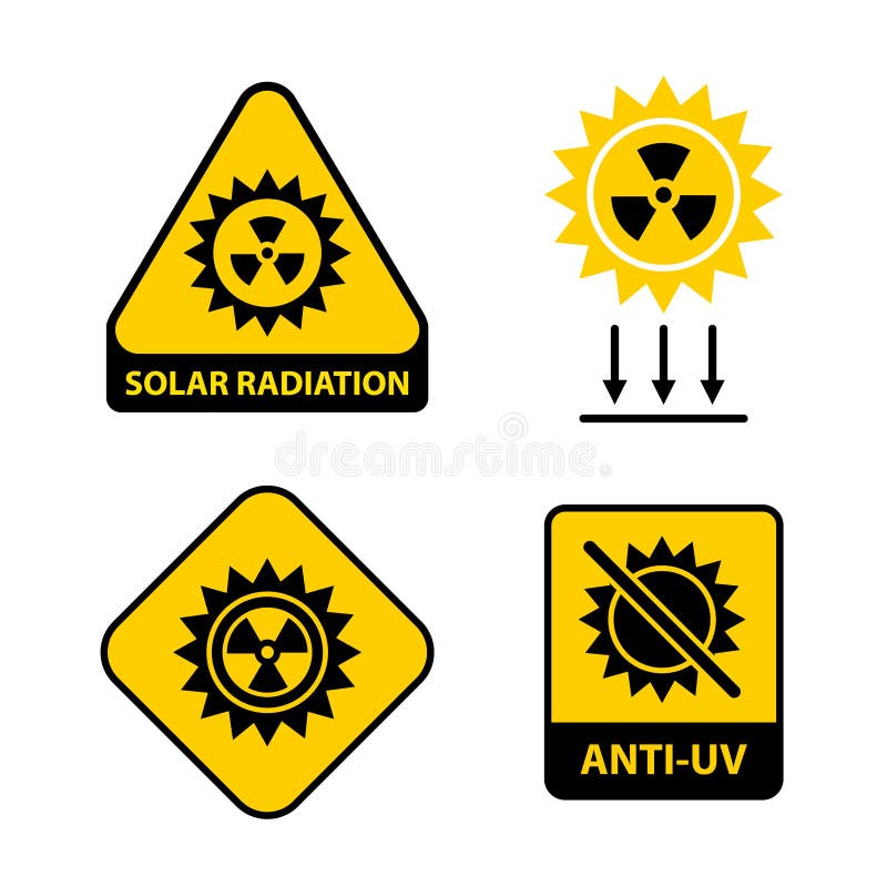 Set of Solar Radiation Icons Stock Vector - Illustration of season ...