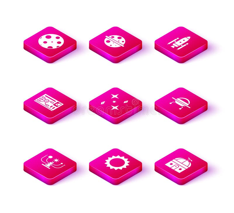 Set Solar System, Sun, Futuristic Hud Interface, Falling Stars ...