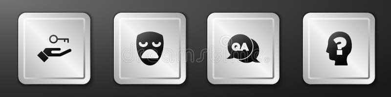 Set Solution To the Problem, Drama Theatrical Mask, Question and Answer ...