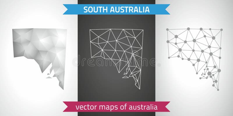 The Australia Map of Polygonal Style Stock Vector - Illustration of ...