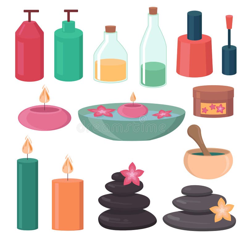 Set of spa elements stock illustration. Illustration of bamboo - 76770334