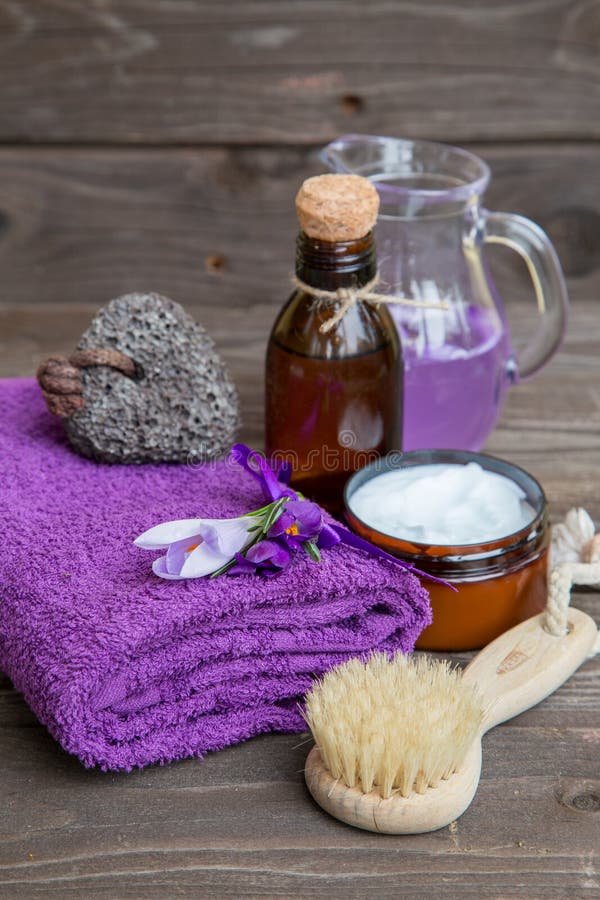 Set for a spa stock image. Image of cream, aromatherapy - 84106139