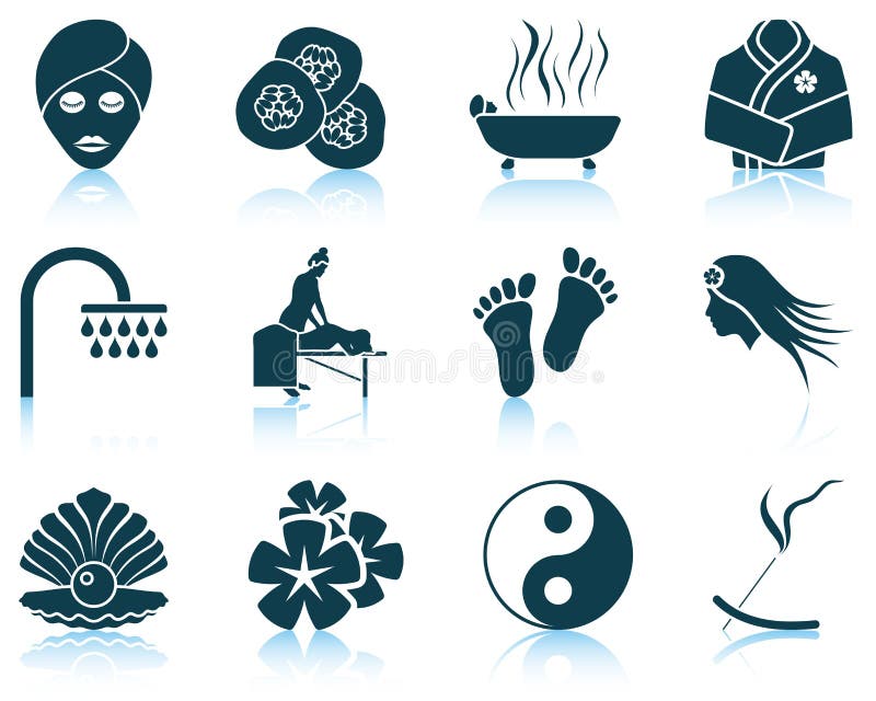 Set of spa icons stock vector. Illustration of cucumber - 55986152