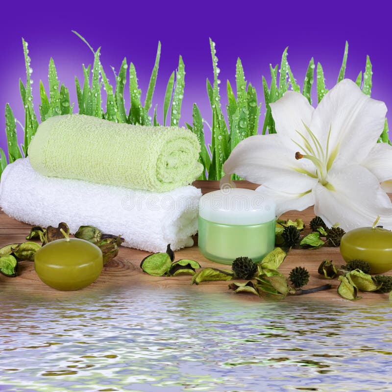 Set for Spa-procedures on Bamboo Rug Stock Image - Image of fresh, bath ...