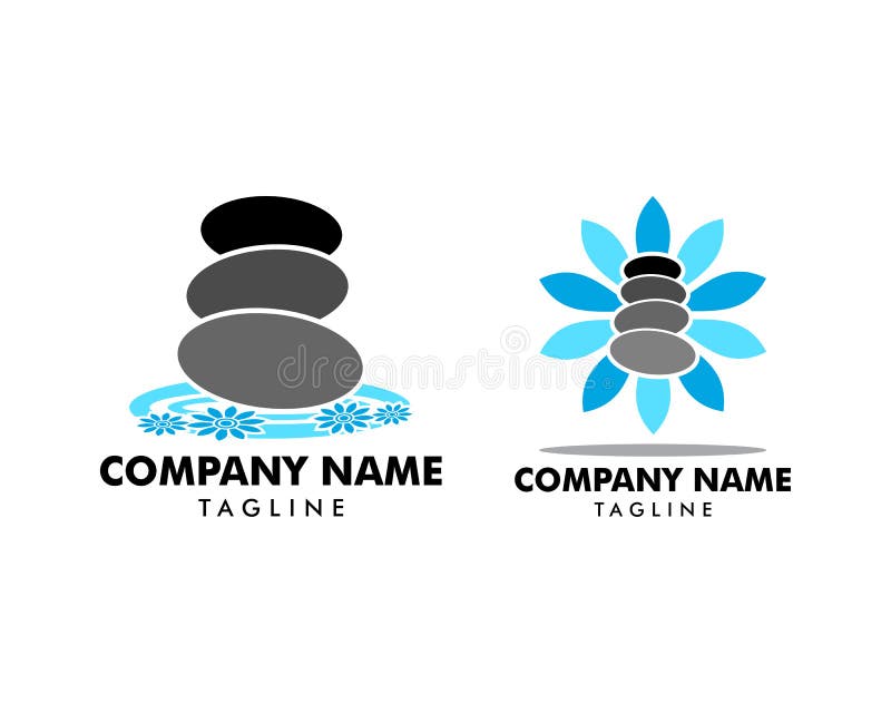 Set of Spa Stone Logo Template Vector Illustration Stock Vector ...