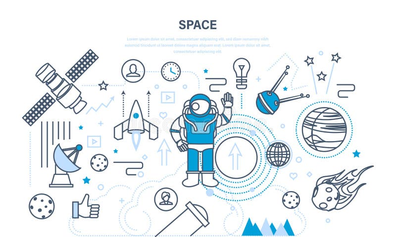Set of Space Objects. Space Theme, Flight Astronaut on Ship. Stock ... Set of Space Objects. Space Theme, Flight Astronaut on Ship. Stock ...