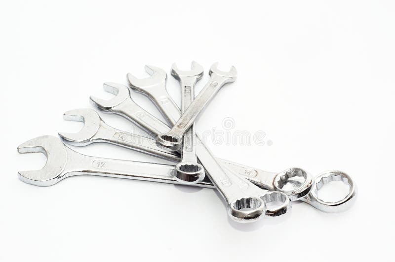 Set of spanners stock photo. Image of engineer, isolated - 11541980