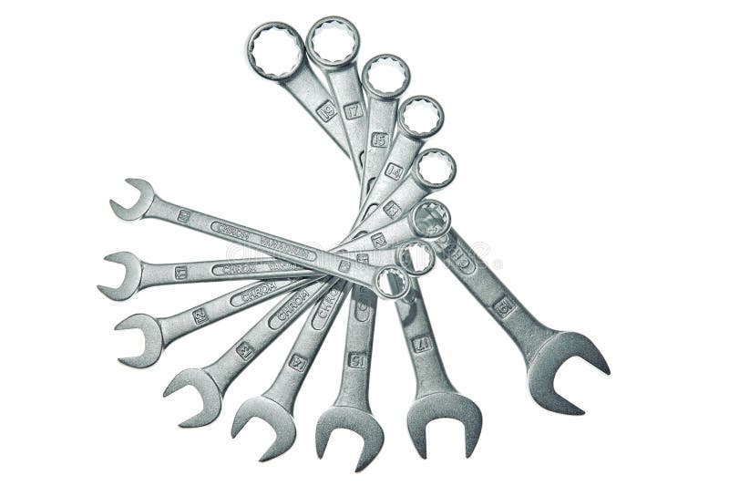 Set of spanners stock image. Image of store, hand, full - 25299809