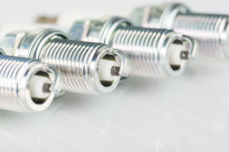 Set of Spark Plugs for the Car Stock Photo - Image of servicing ...