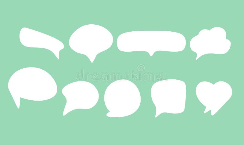 Set of Speak Bubble Text. Scribble Frames. Chatting Box, Message Box ...