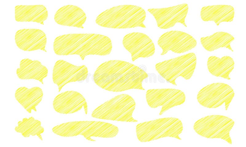 Set of Speak Bubble Text. Scribble Frames. Chatting Box, Message Box ...