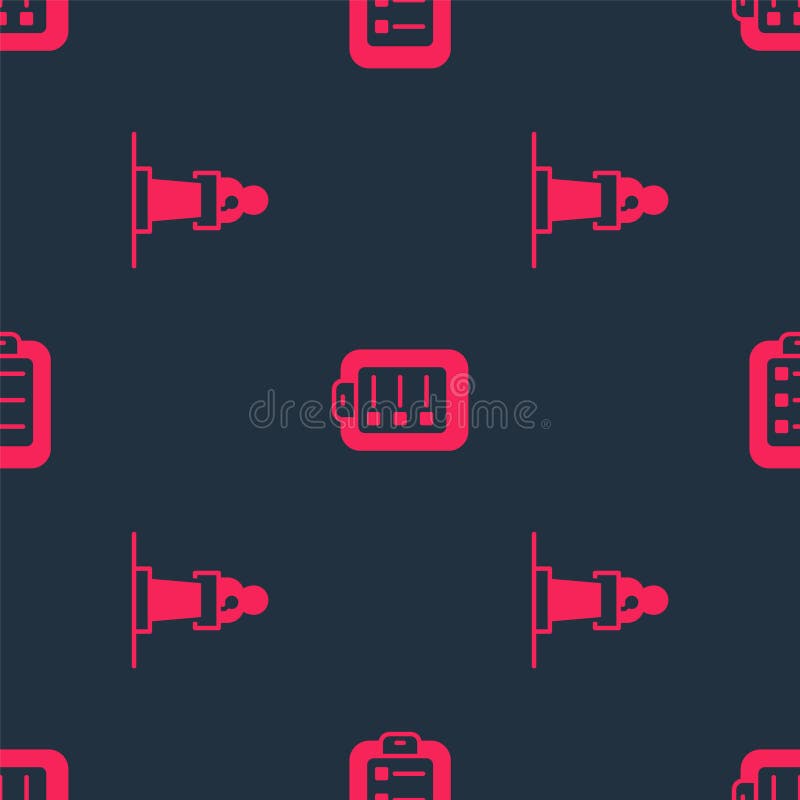 Set Speaker and To Do List or Planning on Seamless Pattern. Vector ...