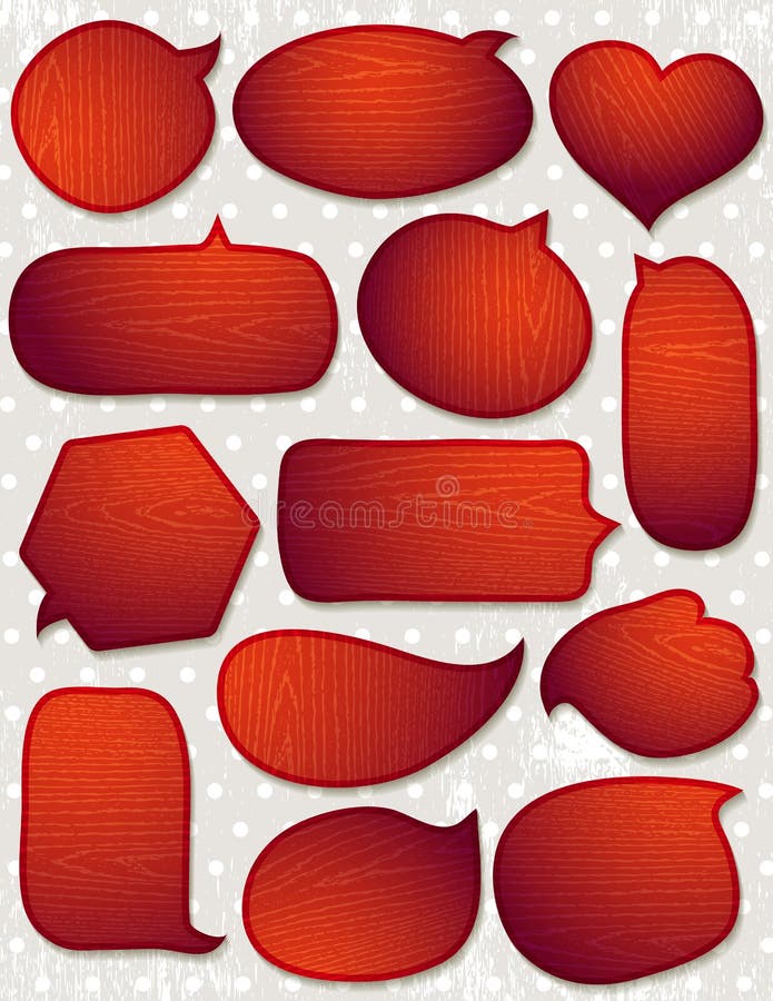Set of Special Red Wooden Labels and Bubble, Vector Stock Vector ...