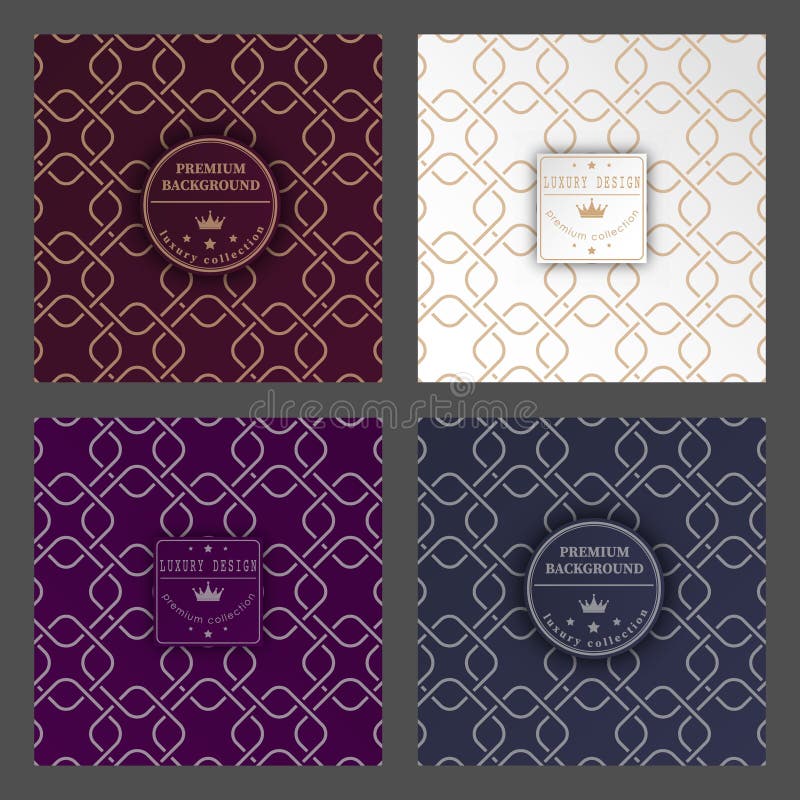 A Set of Spectacular Luxurious Patterns. Template for Covers, Prints ...