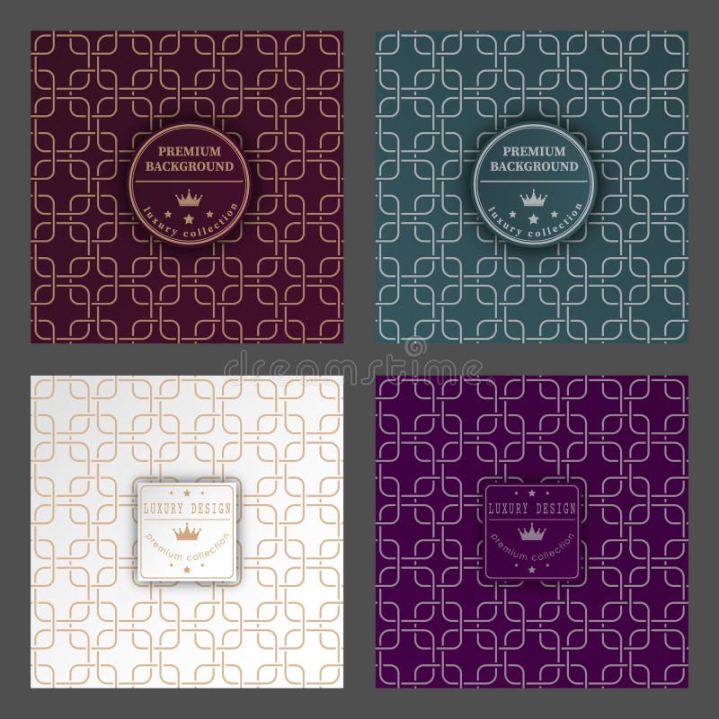 A Set of Spectacular Luxurious Patterns. Template for Covers, Prints ...