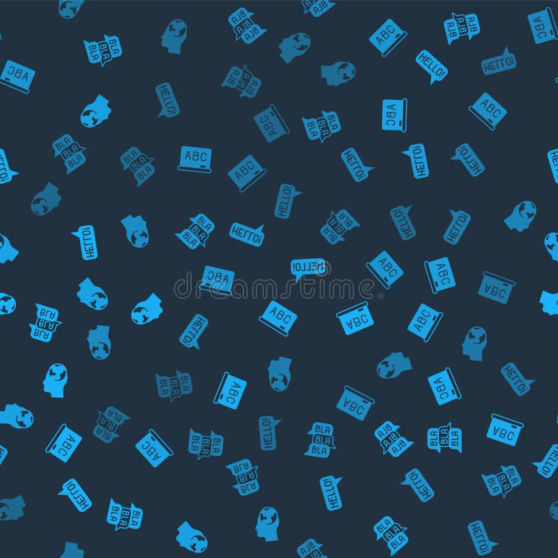 Set Speech Bubble Chat, Chalkboard, Hello in Different Languages and ...