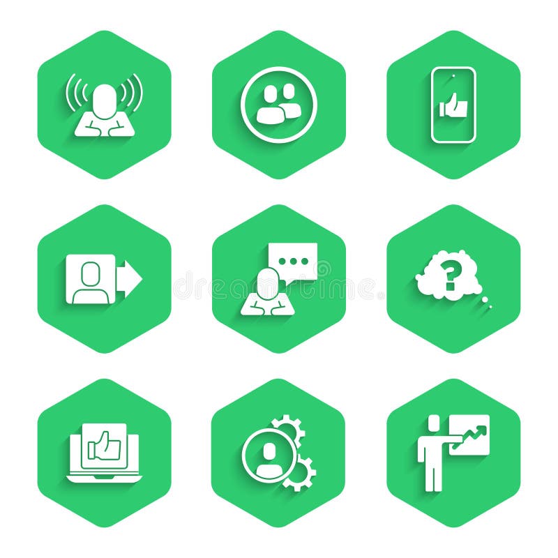 Set Speech Bubble Chat, Head Hunting, Team Leader, Question Mark, Hand ...