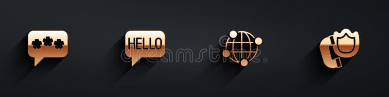 Hello Speech Bubble Different Languages Stock Illustrations – 723 Hello ...