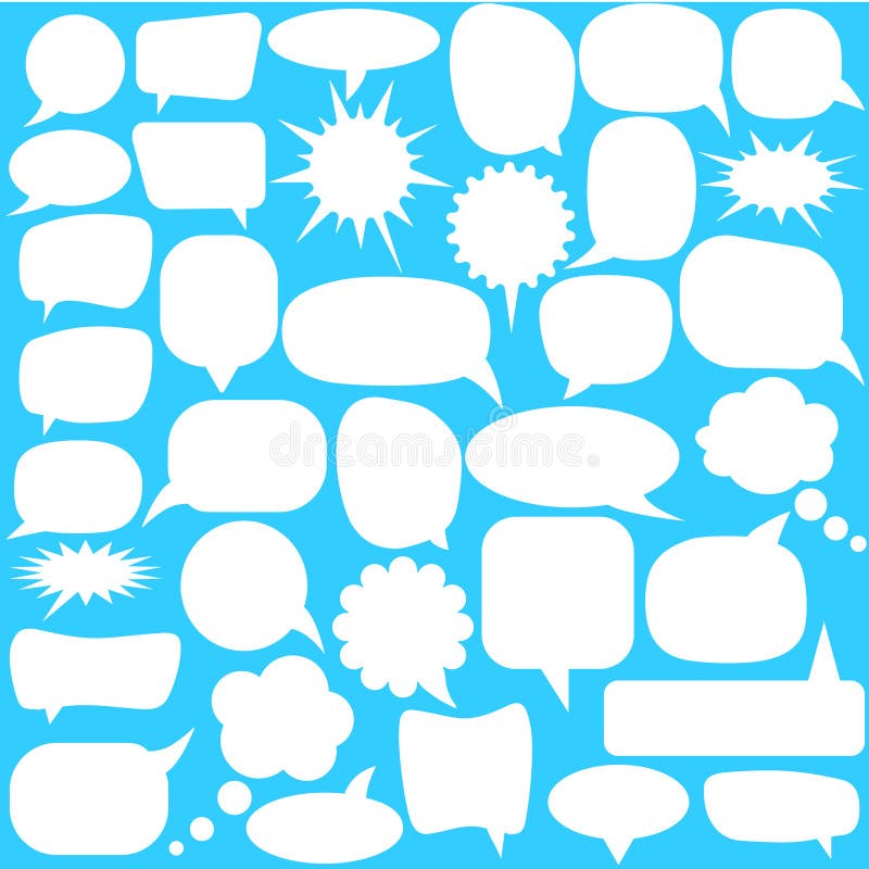 Set of Speech Bubbles. Blank Empty Vector White Speech Bubbles. Cartoon ... Set of Speech Bubbles. Blank Empty Vector White Speech Bubbles. Cartoon ...