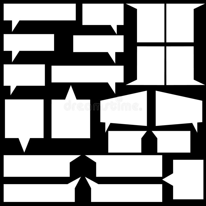 Set of Speech Bubbles. Blank Empty Vector White Speech Bubbles. Cartoon ...