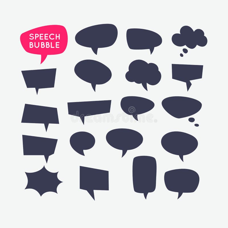 Set Speech Bubbles and Blank Template for Quotes. Stock Vector ...