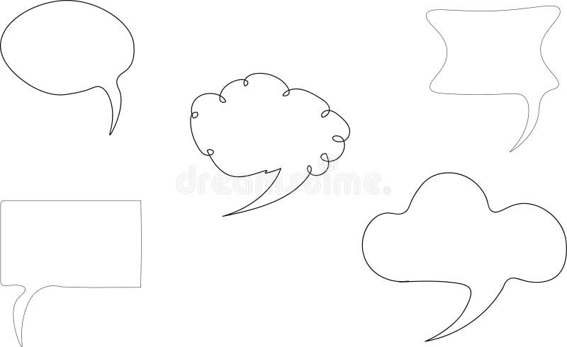 A Set of Speech Bubbles. Design of Cartoon Chat Windows, Messages ...
