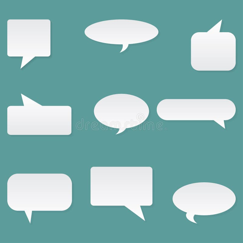 Set of Speech Bubbles of Different Shapes. Vector Illustration Stock ...