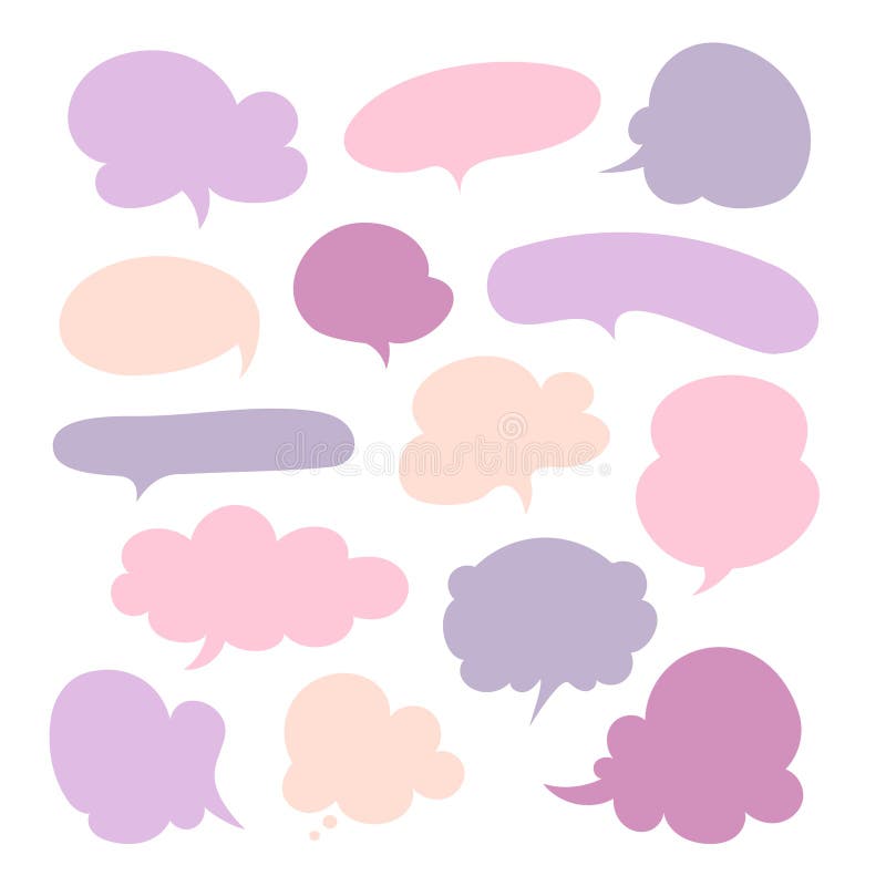 Set of Speech Bubbles. Empty Cloud. Vector Icon for Websites and Apps ...