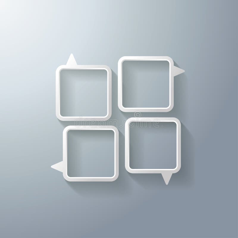 Four Speech Bubbles with Place for Text Stock Vector - Illustration of ...