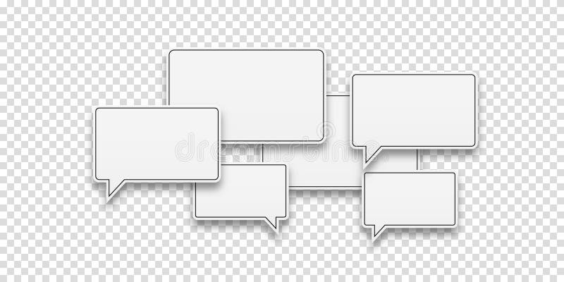 Set of Speech Bubbles Icons. Communication between People, a Kind of ...