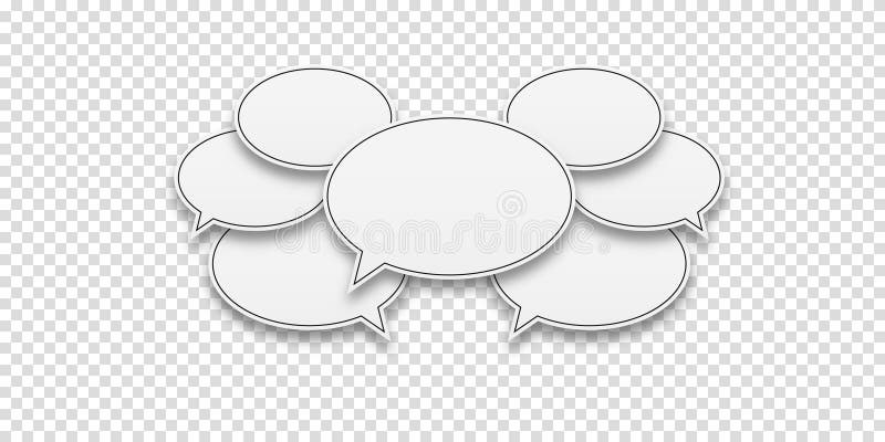 Set of Speech Bubbles Icons. Communication between People, a Kind of ...