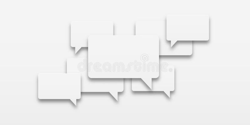 Set of Speech Bubbles Icons. Communication between People, a Kind of ...