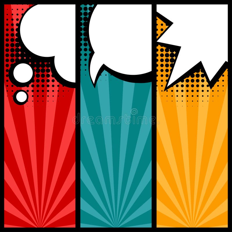 Set of Speech Bubbles in Pop Art Style Stock Vector - Illustration of ...
