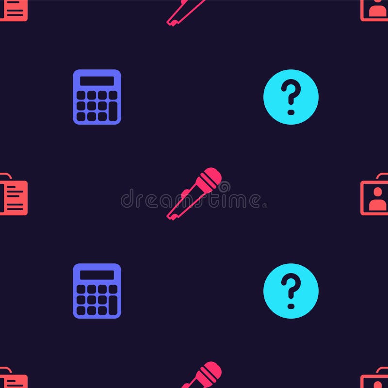 Set Speech Bubbles with Question, Calculator, Microphone and ...