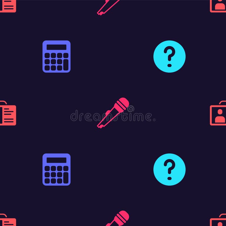 Set Speech Bubbles with Question, Calculator, Microphone and ...