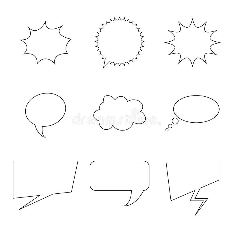 Set of Speech Bubbles - Shouting Box Illustration Stock Vector ...