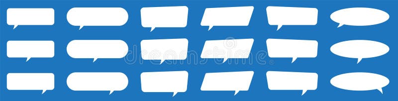 Set of Speech Bubbles. Speak Bubble Text, Cartoon Chatting Box, Message ...