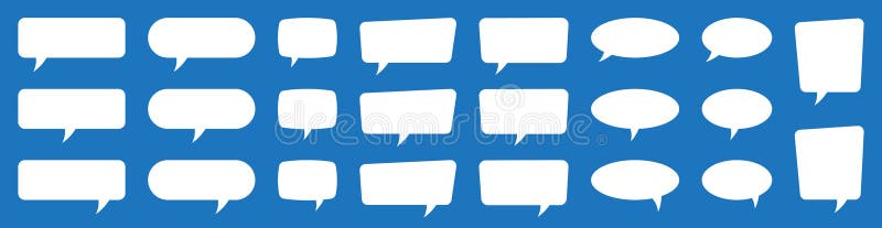 Set of Speech Bubbles. Speak Bubble Text, Cartoon Chatting Box, Message ...