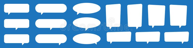 Set of Speech Bubbles. Speak Bubble Text, Cartoon Chatting Box, Message ...