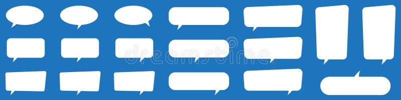 Set of Speech Bubbles. Speak Bubble Text, Cartoon Chatting Box, Message ...