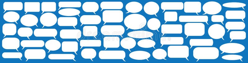 Set of Speech Bubbles. Speak Bubble Text, Cartoon Chatting Box, Message ...