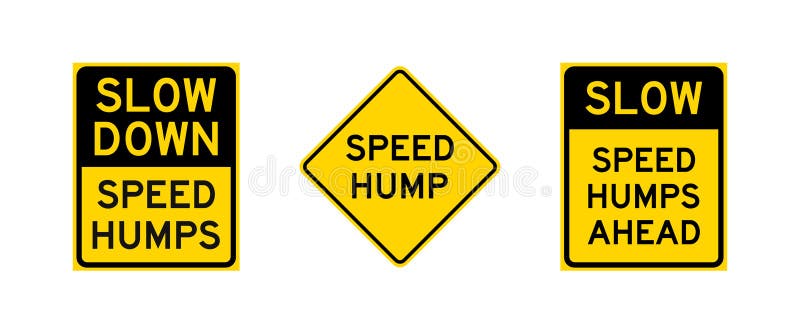 Speed Bump Road Signs Stock Illustrations – 214 Speed Bump Road Signs ...