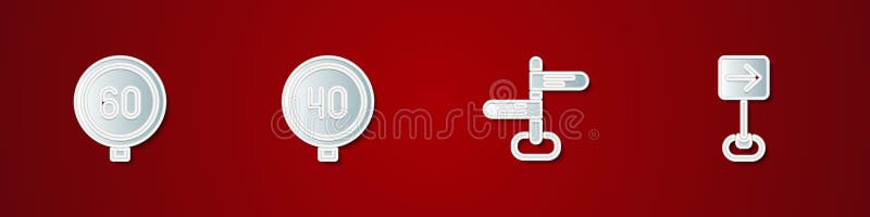 Set Speed Limit Traffic, , Road Sign and Traffic Turn Right Icon ...