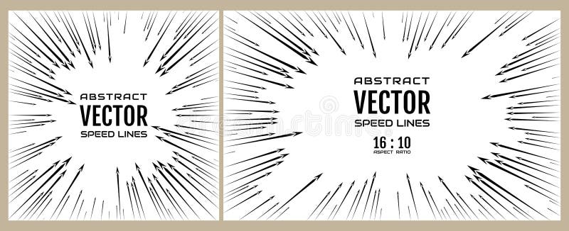 Set Speed Line of Black Arrows on White Background. Festive ...