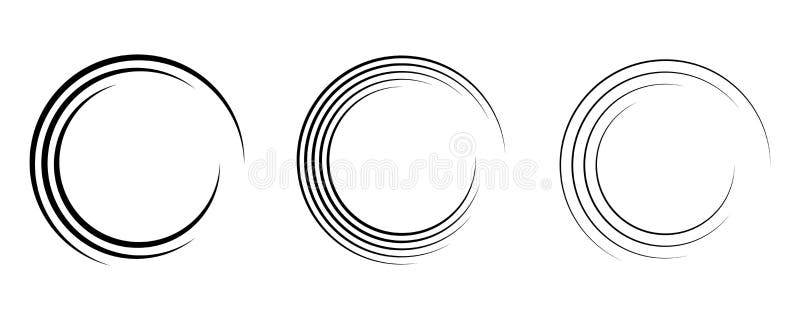 Set the Speed Lines Frame in the Shape of a Circle. Black Thick Speed ...