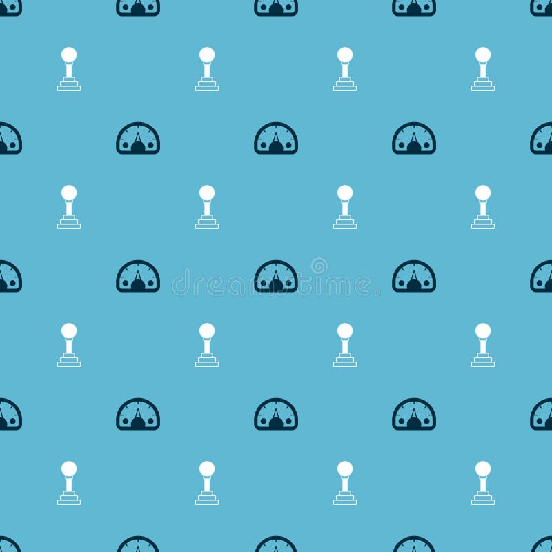 Set Speedometer and Gear Shifter on Seamless Pattern. Vector Stock ...